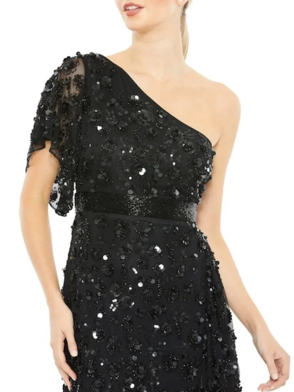 Mac Duggal | Dresses | Mac Duggal Black Sequin Pearl Beeaded ...